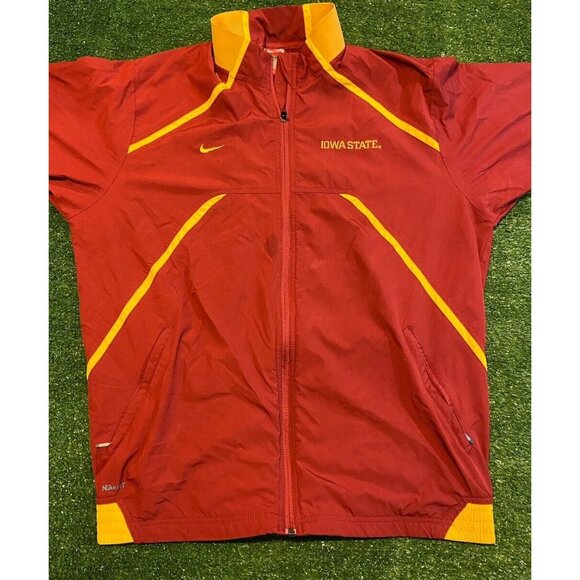 Nike | Jackets & Coats | Iowa State Cyclones Jacket Mens Medium Red ...